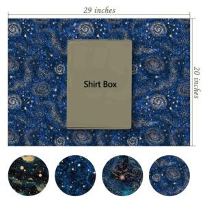 RiukRaiu Galaxy Wrapping Paper for Kids - Blue Gold Night Sky Nebula Star Gift Wrap for Birthday, Party, Holiday – 8 Folded Sheets 20 x 29 Inch, Easy to Store