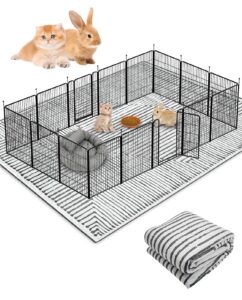 bnosdm 79" x 55" washable bunny cage liners large rug for rabbits large non slip pad for bunnies resuable rabbit liner for chinchillas cats guinea pigs ferrets dogs