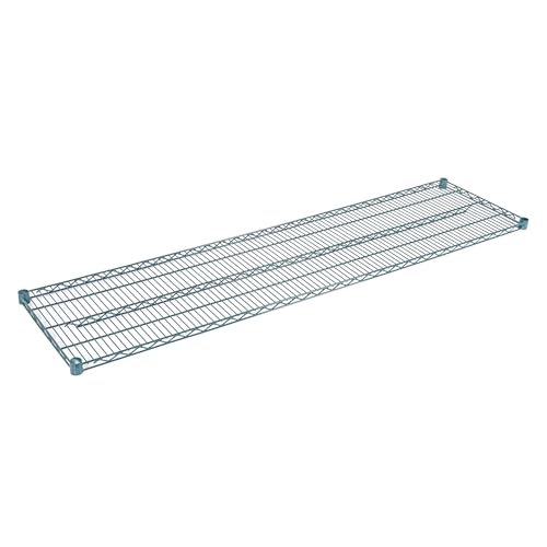 Restaurantware - Shelves ONLY: RW Base 18 x 72 x 1.5 Inch Epoxy Shelves, 4 NSF Certified Wire Shelves - Shelving Posts Sold Separately, with 32 Split Sleeves, Green Steel Shelves, Does Not Corrode