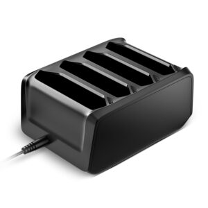 4-slot battery charger sac-tc7x-4btyc1 for zebra barcode scanners tc77 tc70 tc75 tc72 tc70x tc75x tc700k tc77hl tc720l - power adapter included with battery charging cradle