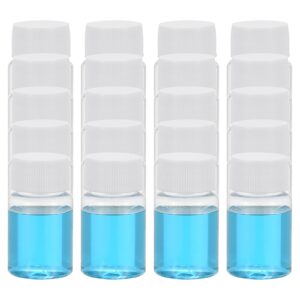 patikil 20 pcs 30ml reagent bottles, pet wide mouth round bottles with screw cap for lab water reagent liquids solid sample storage seal, transparent