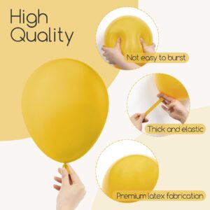 Awenztech 110pcs Mustard Yellow Balloons, 18 12 10 5 inch Mustard Balloons Different Sizes Yellow Balloon Garland for Baby Shower Sunflower Thanksgiving Fall Birthday Party Decorations