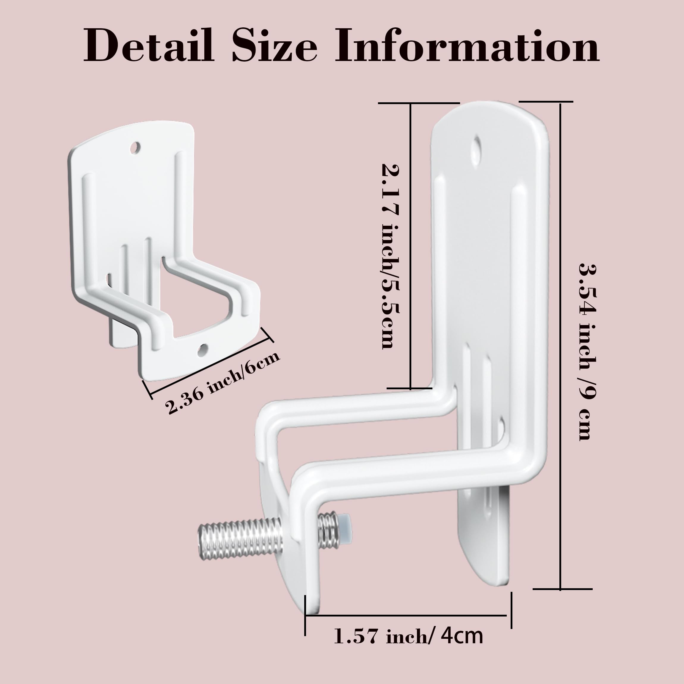 Unique 6 Pcs Metal Anti-Slip Mattress Gaskets-Secure Your Mattress in Place, Prevent Slipping-Solid and Easy to Install, Perfect for Home & Dorm Use/White