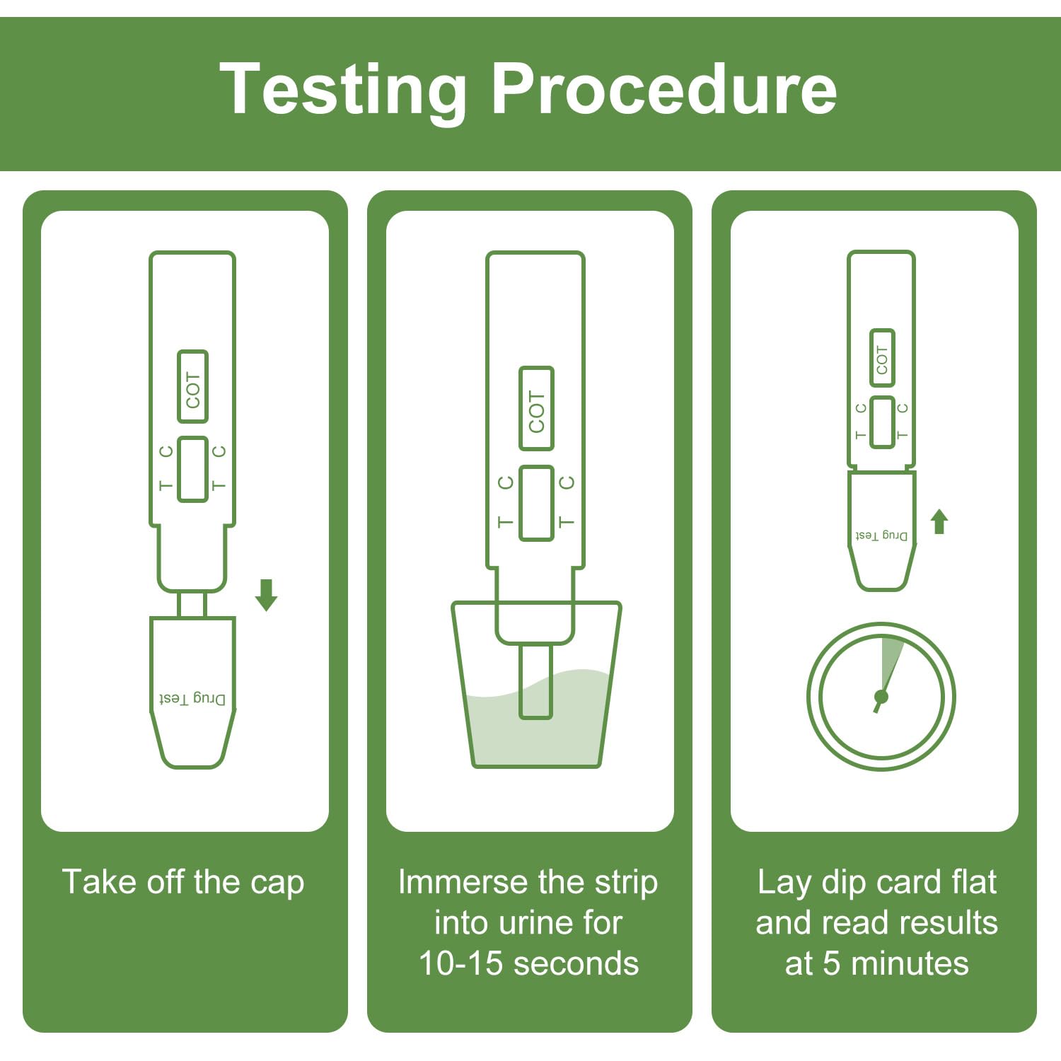 T TESTAHEAD Nicotine Test Kit at Home, Nicotine Test Strips to Detect Cotinine in Urine, Home Use Nicotine Drug Test Cotinine Urine Test, Accurate Results in 5 Minutes, 12 Individually Wrapped Pouches