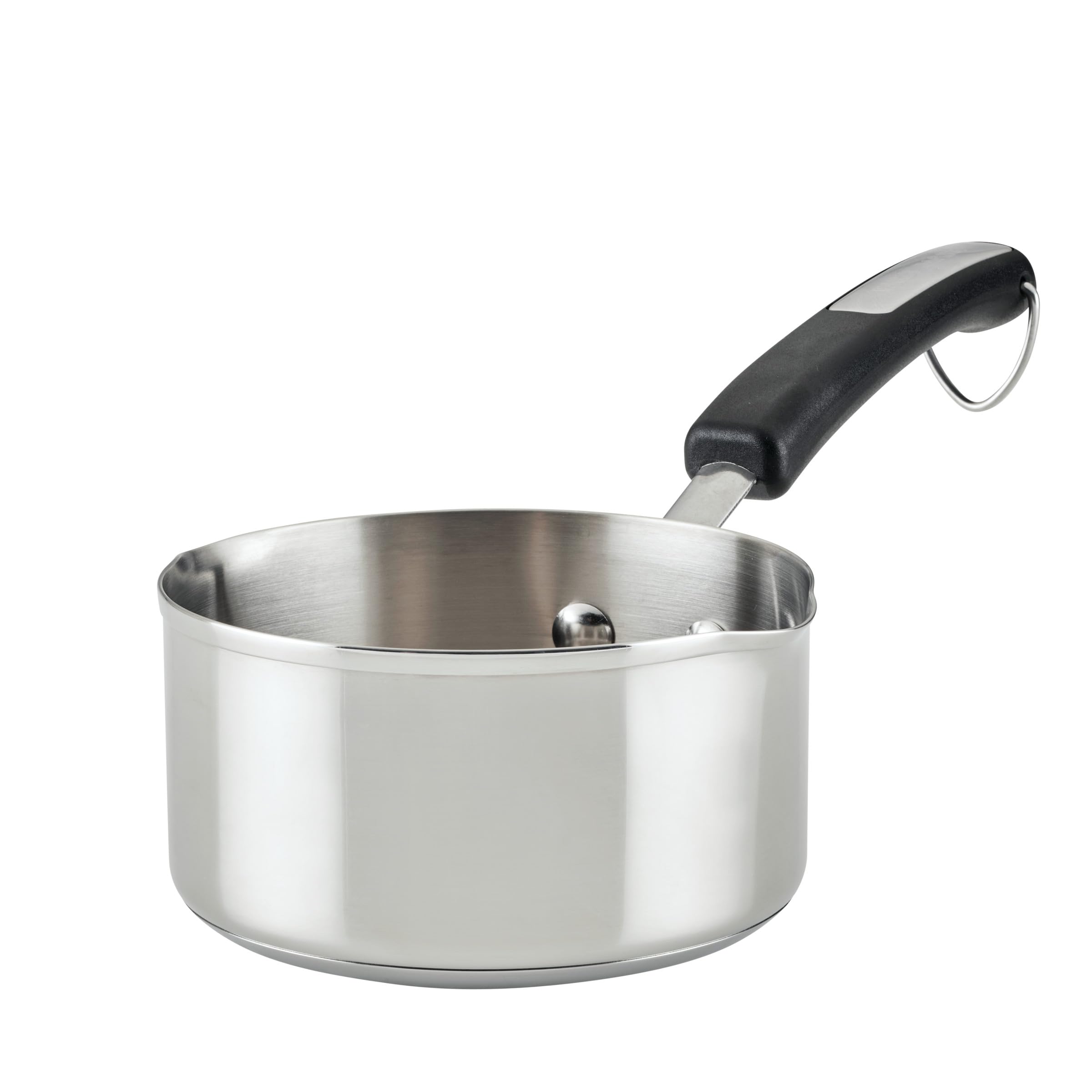 Farberware Brilliance Stainless Steel Saucepan/Saucepot with Side Spouts for Easy Pouring, 1 Quart, Dishwasher Safe and Induction Ready, Compatible with All Cooktops, Stainless Steel