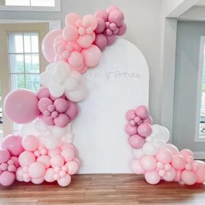 Awenztech Light Pink Balloons 12 inch, Pastel Pink Latex Balloons 50pcs Party Balloons for Graduation Bridal Baby Shower Gender Reveal Birthday Party Decorations