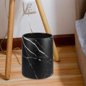 BESTOYARD Marble Trash Can 8L Round Garbage Bin Double Layer Waste Basket Container for Bathrooms Kitchens Home Office Hotel A