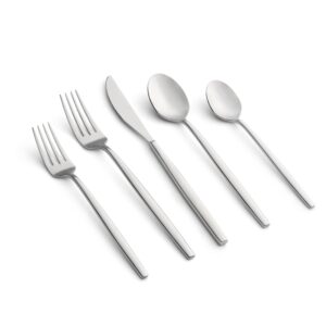 cambridge kiki piece flatware set, 20 count, satin mirror