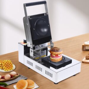 Ice Cream Burger Maker, 1Kw Electric Burger Waffle Maker Machine, Panini Hamburger Press Baking Machine For To Make Ice Cream Hamburgers Sandwiches Bread