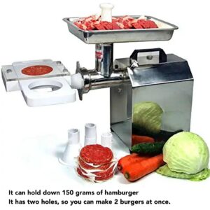 Hamburger Pressing Mould Maker, Auto Burger Patty Maker, 2 Holes Non Stick, Food Grinder Attachment and LEM Meat Grinders