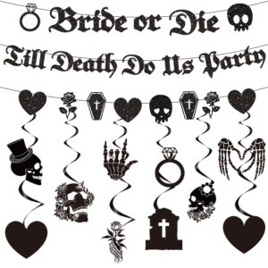 bride or die bachelorette party decorations - refavor bachelorette party decorations till death do us party bachelorette decorations bachelorette hanging swirl halloween bridal wedding decor supplies