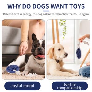 Generic Lollipop Dog Toys for Aggressive Chewer, Tough Dog Dental Chews Toy, Indestructible Dog Toys for Large Dogs, Chew Toys Food Grade, Puppy Teething Toys., Blue+White