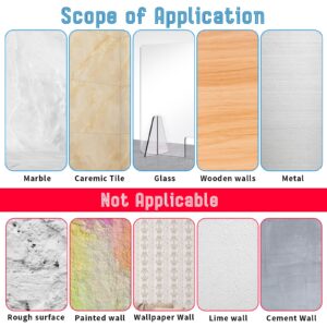 WLLHYF 4 Packs Shower Caddy Adhesive Replacement, Transparent Strong Sticky Waterproof Heavy-duty Nail Free Adhesive Pads for Bathroom Storage Shelves Soap Holder Kitchen Racks