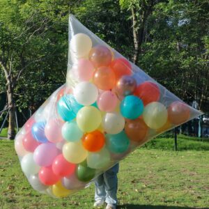 98.4 x 59 Inches Large Balloon Storage Bags,2PACK Balloon Bags for Transport Big Plastic Balloon Transport Bags,Clear Balloon Drop Bag (2)