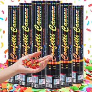 confetti cannon 12inch confetti poppers 6pack biodegradable for party celebrations party poppers confetti shooter biodegradable confetti cannon bulk for birthday graduation wedding christmas newyear