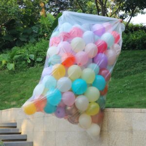 98.4 x 59 Inches Large Balloon Storage Bags,2PACK Balloon Bags for Transport Big Plastic Balloon Transport Bags,Clear Balloon Drop Bag (2)