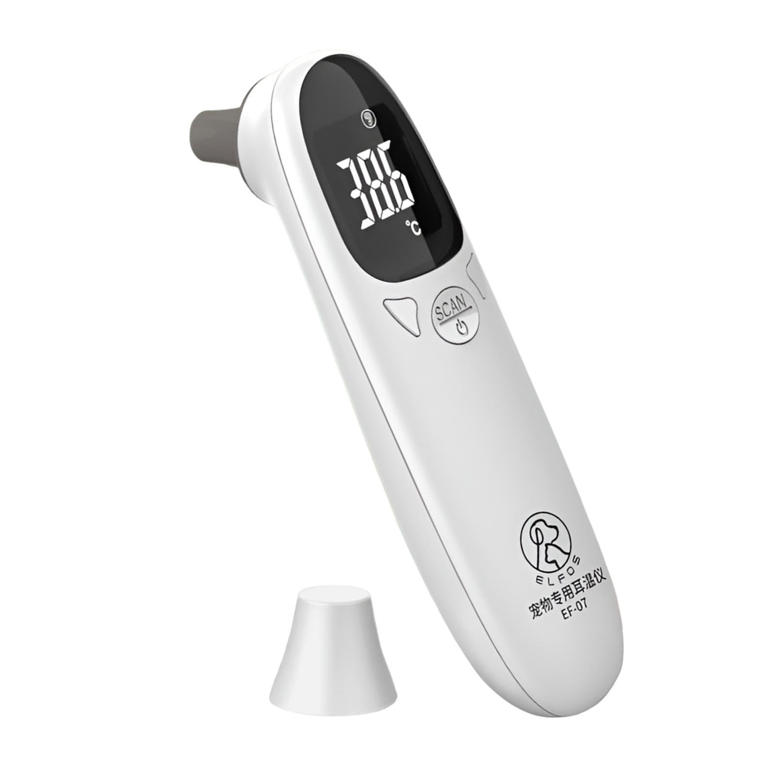 Generic Pet Thermometers - Vet Tech Thermometers, Waterproof Accurate Fever Detection Device, Pet Supplies Veterinary Thermometers, High-Precision, Double Mode Design for Pigs, Cows, white