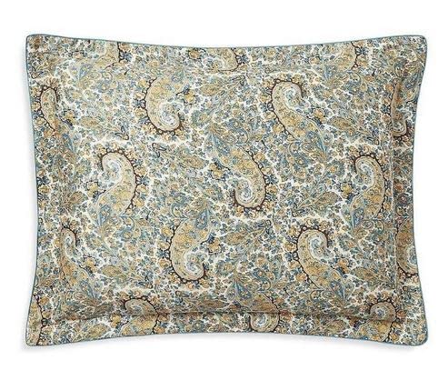 Lauren Ralph Lauren Riley Paisley Brown Blue Grey Full Queen 3 pc Duvet Set Shams (Queen (U.S. Standard))