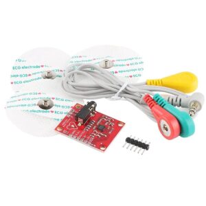 new 2024 ad8232 measurement pulse heart rate monitor sensor module kit with 3 electrodes wires for