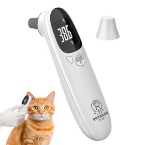 Generic Pet Thermometers - Vet Tech Thermometers, Waterproof Accurate Fever Detection Device, Pet Supplies Veterinary Thermometers, High-Precision, Double Mode Design for Pigs, Cows, white