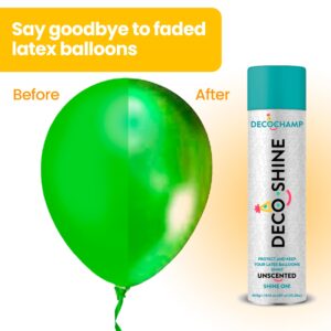 DecoShine Balloons Spray Shineon 600ml/20.28 oz Brightest Instant Shine Aerosol