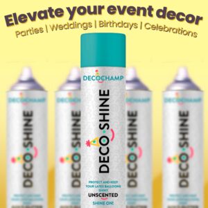 DecoShine Balloons Spray Shineon 600ml/20.28 oz Brightest Instant Shine Aerosol