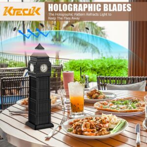 KIECIK Fly Fan for Table, Fly Repellent Fan To Keep Flies Away From Food, Portable Chemical-Free Food Fan with Soft Blads to, Fly Food Fan Repeller 4 Pack (Modern)