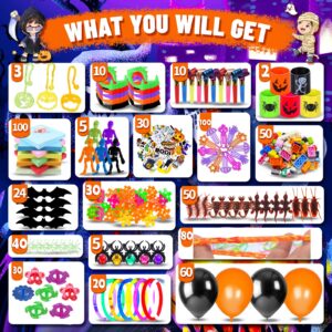 800pcs Halloween Party Favors for Kids Fidget Toys Pack Bulk Prize Box Treasure Box Goodie Bag Stuffers Carnival Prizes Classroom Rewards Fillers for Kids