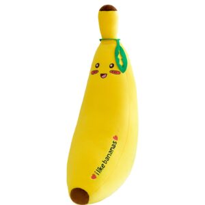 xirida banana plush hug pillow stuffed fruit plushie toy cute doll gifts for kids 19.7"