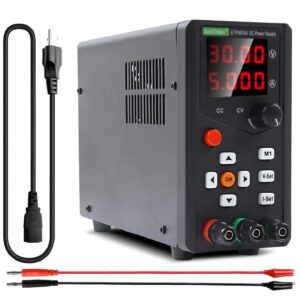 GALOOK DC Power Supply Variable, High Precision Bench Power Supply with Memory Storage, Variable Power Supply with Encoder Knob, 4-Digit LED Display Adjustable Regulated lab Power Supply