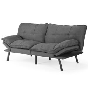 dumos futon sets sofabed, dark grey