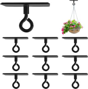 accencyc no hole adhesive ceiling hooks 10pcs no drill ceiling hanging hook for hanging light plants lanterns wind chime hanger sticky eye hooks for baby mobile curtain