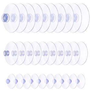 sliverdew 30 pcs small suction cups for glass, small rubber suction cups clear sucker pads without hooks for home kitchen bathroom organization festival window decoration (assorted sizes 1/1.6/2inch)