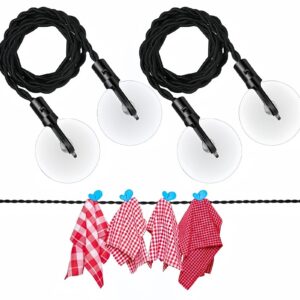 Generic Travel Clothesline - No Clips Needed! Stretchable Outdoor Clothes Line Ropes for Easy Drying-Clothes line Outdoors-Travel Clothesline for Hotel Room-Outdoor clotheslines for Outside (1.5M+3M)