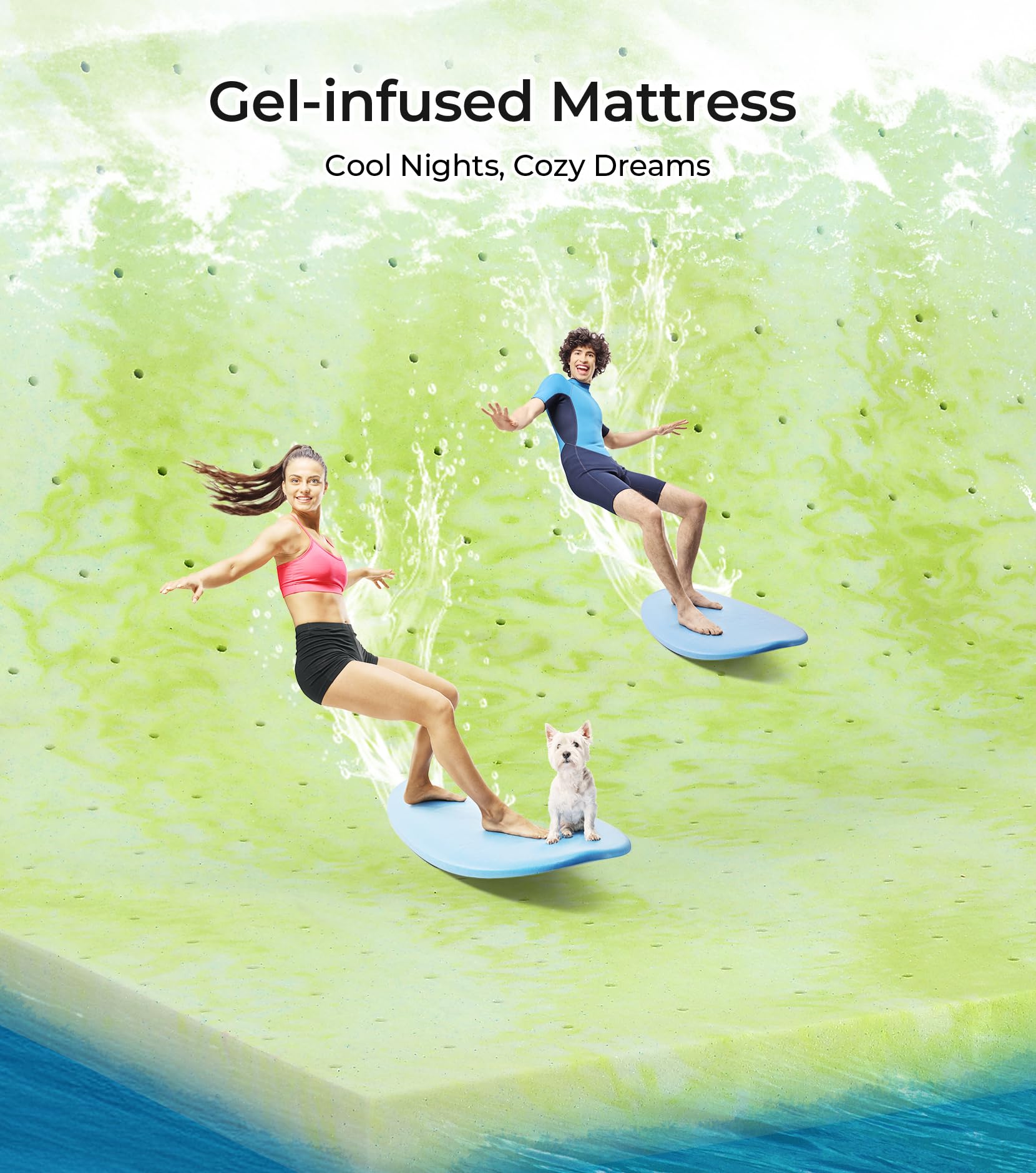 2024 New Twin Mattress Topper for Back Pain, 3 Inch Memory Foam Mattress Topper, Gel Cooling Mattress Topper, Slow-Rebound Foam Pad, Pressure Relieving Bed Topper Twin