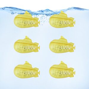 puxyblue humidifier cleaner submarine, demineralization float submarine compatible with all humidifier and fish tank(6pack yellow)