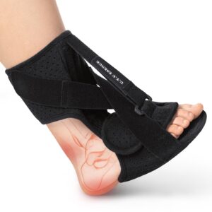 u.y.u esence plantar fasciitis night splint women men,plantar fasciitis brace for foot drop & plantar fasciitis relief,plantar fasciitis socks,sleep support for left & right foot (black, l)