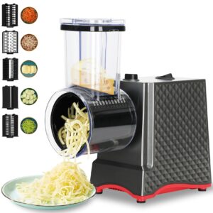 250w professional electric cheese grater for block cheese,automatic cheese grater for potato,carrots,salad shooter electric slicer shredder with 5 types of blades,your nice kitchen helper!