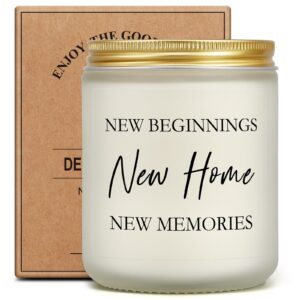 housewarming gifts, new home gift ideas, house warming gifts for women men, sweet home candle for first apartment homeowner, moving away new beginning gifts, lavender scented candle