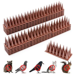 bird spikes, 30 pack bird squirrel raccoon pigeon cat animal deterrent spikes for outside anti bird defender spikes outdoor to keep birds away