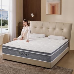 acochey 8 inch twin mattresses,hybrid twin size mattress in a box,gel memory foam medium firm grey mattress,quality comfort and adaptive support breathable cooling twin mattress,certipur-us.