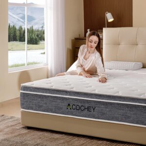 Acochey 8 Inch Twin Mattresses,Hybrid Twin Size Mattress in a Box,Gel Memory Foam Medium Firm Grey Mattress,Quality Comfort and Adaptive Support Breathable Cooling Twin Mattress,CertiPUR-US.