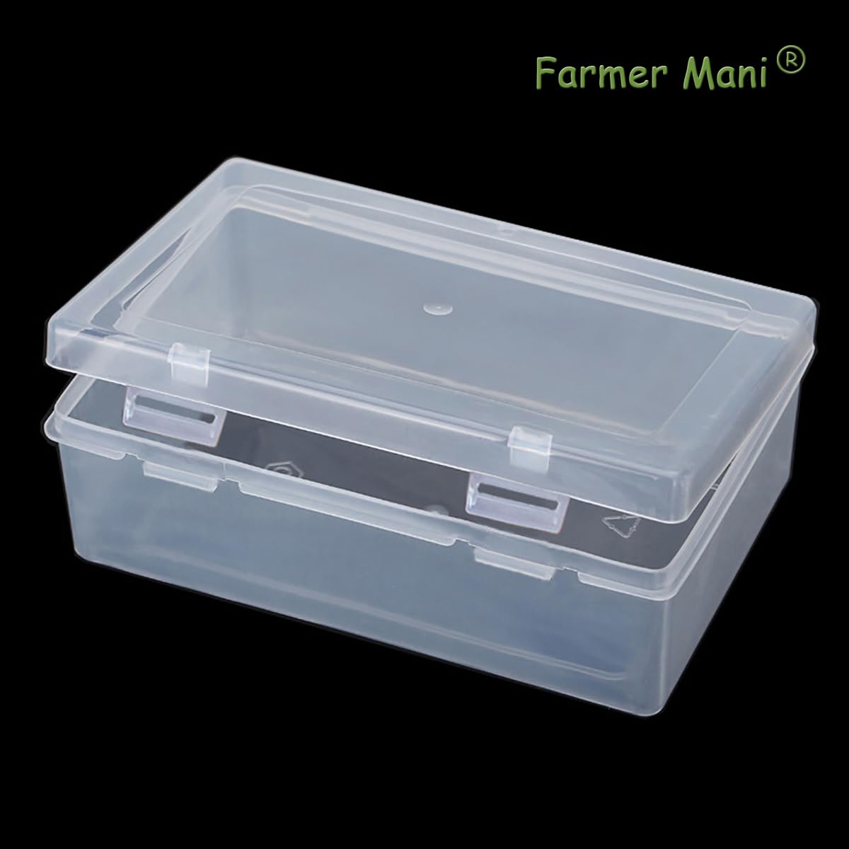 2Pack Polypropylene Rectangle Small Storage Containers Box,Rectangular Clear Plastic Storage Containers Box for Collecting Small Items, Beads, Game Pieces, Business Cards, Crafts Accessories