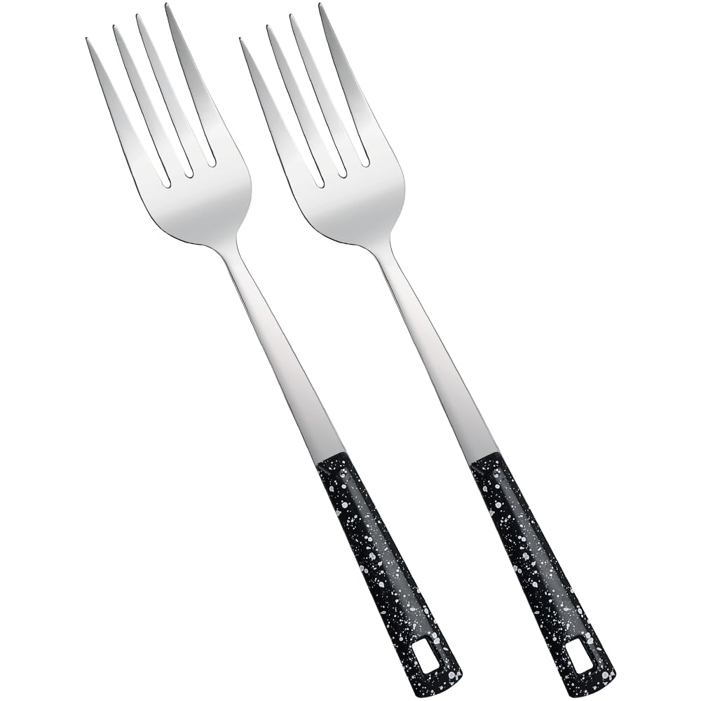 Stainless Steel Large Serving Fork Set,12 inch big serving fork for Banquet, Buffet,Dishwasher Safe