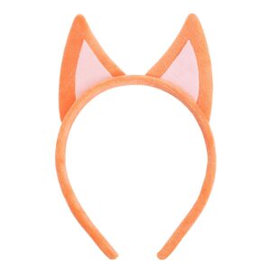 Jing xin 4 pcs Blue Family Party Supplies Plush Soft Dog Ears Headbands Costume for Halloween Play Day One Size Elastic Headband