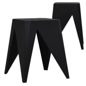 isl furnishings interspaceliving zuho multi-use stool (4, black)