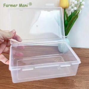 2Pack Polypropylene Rectangle Small Storage Containers Box,Rectangular Clear Plastic Storage Containers Box for Collecting Small Items, Beads, Game Pieces, Business Cards, Crafts Accessories