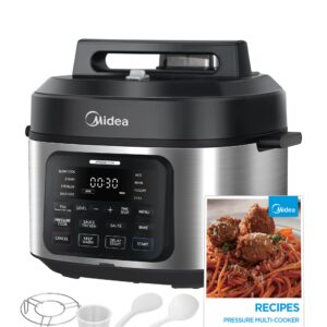 Midea WideMax 12-in-1 Electric Pressure Cooker, 6.5 Quart, 12 Presets, Multi-Functional Programmable Slow Cooker, Rice Cooker, Steamer, Sauté Pan, Cake, Yogurt, Warmer and More