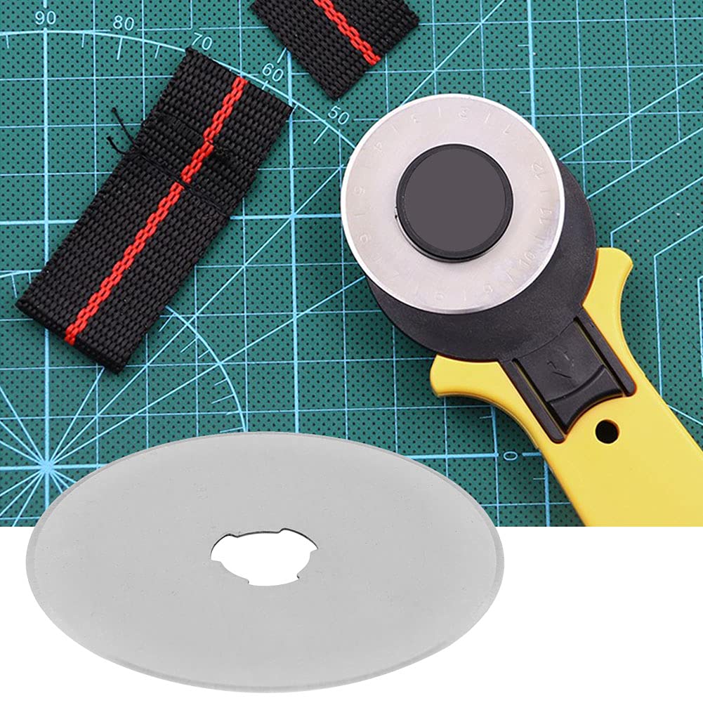 45mm Roller Wheel Round Knife Blade Replacement Kit, Blade, Long Lasting, Cuts 6 Layers of Fabric, Suitable for Paper, Fabric, Leather, Made of SKS-7 Material