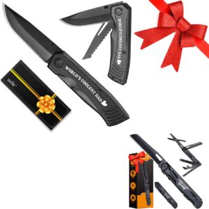 world’s best daddy multitool+'world's coolest dad' pocket knife